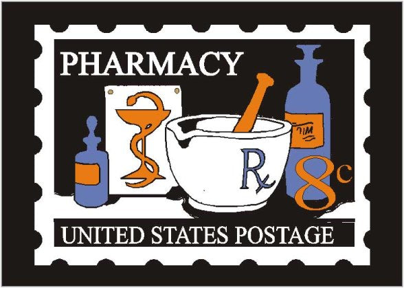 Pharmacy Stamp – Scruples & Drams