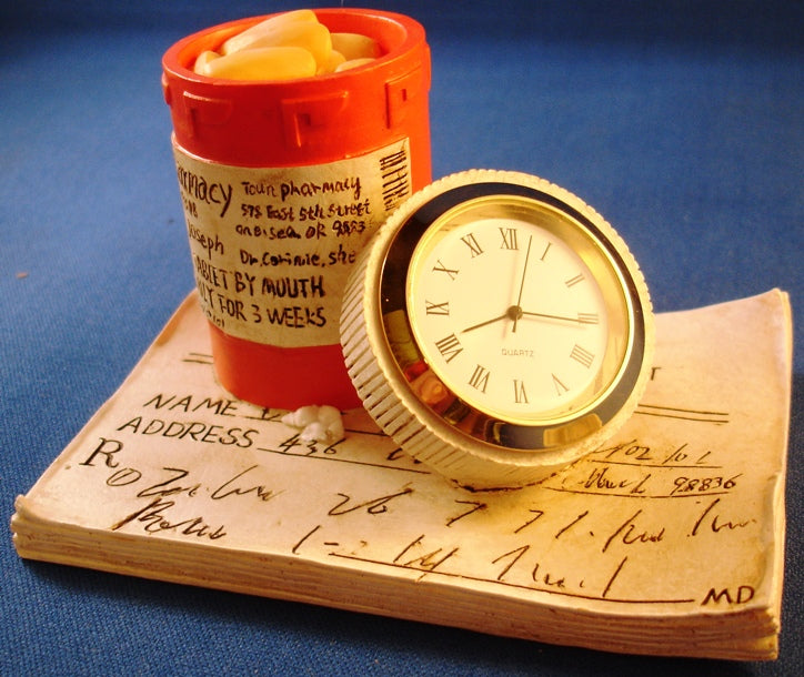 Prescription Clock – Scruples & Drams